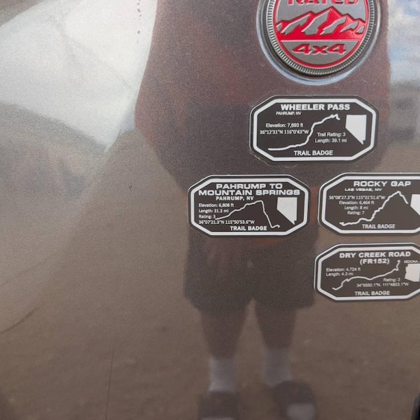 Custom Off-road Trail Badges for Jeep, Truck, Broncho, Chevy, Ford 4x4 ...