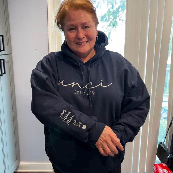 Personalized Last Name Embroidered Sweatshirt With Est Date, Custom ...