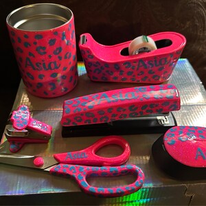 Personalized Stapler, Glitter Epoxy Stapler, Personalized Teacher Gift ...