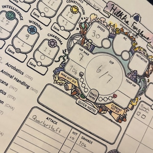 Dnd 5e Character Background: A4 Character Sheet PDF for - Etsy UK