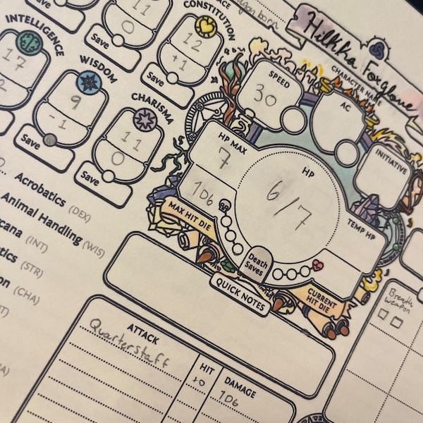 Dnd 5e Character Sheet: Arcane Secrets PDF Compatible With Fifth ...