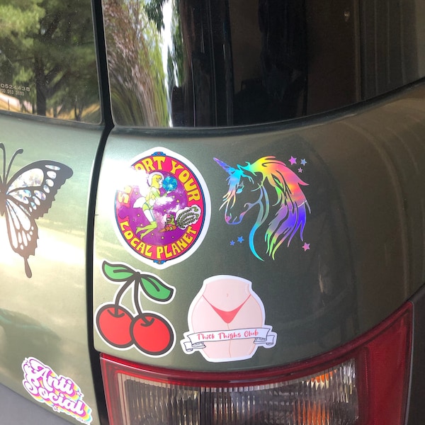 Cherries Vinyl Bumper Sticker | Fruit Cherry Red Fruity Stickers - Etsy