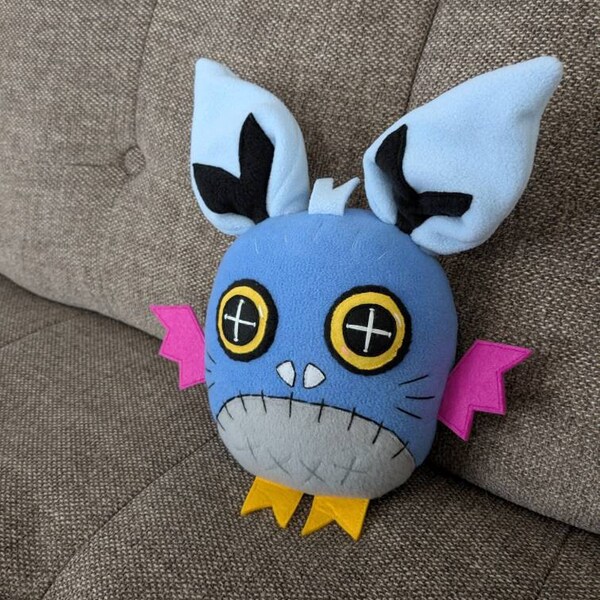 Rivulet Plushie, Blue Slugcat Plush, Handmade Stuffed Animal, 11.8 In ...