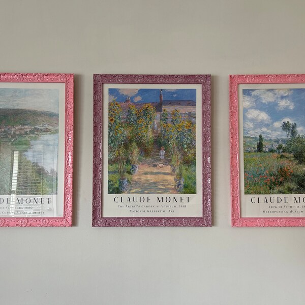 Victorian Picture Frames Pink Purple Glossy Lacquer Ornate Funky ...