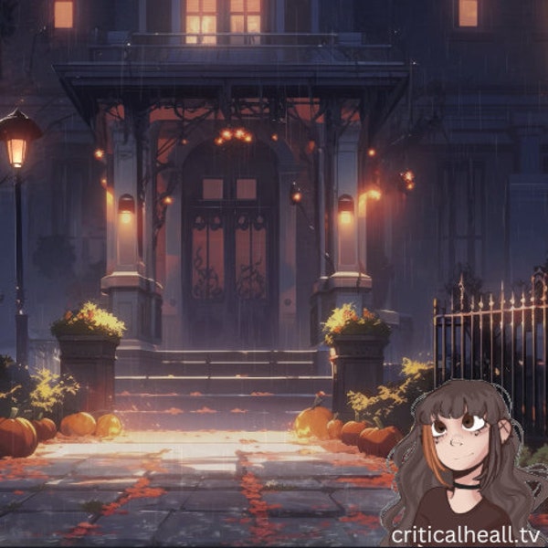 Animated Vtuber Background for Twitch, Pastel Goth Room, Halloween ...