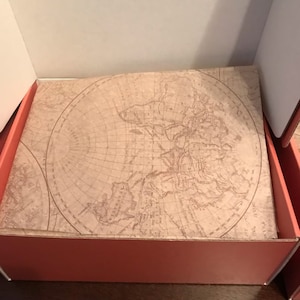World Map Kraft Tissue Wrap Vintage / Antique Look 15x20 or 20x30 ...