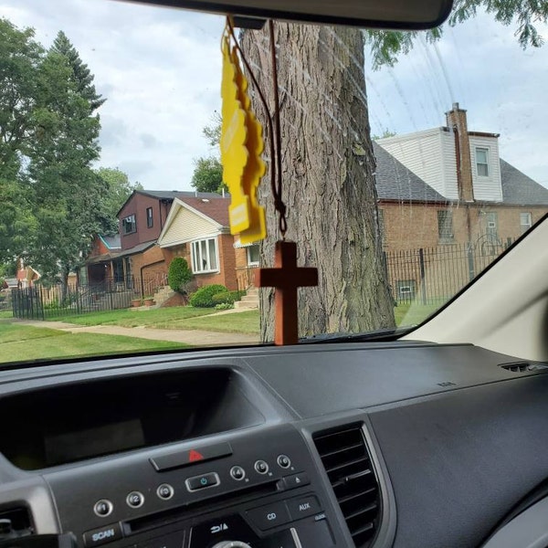 Rear View Mirror Cross, Design-lg-p, Wooden Cross, Christian Jewelry ...