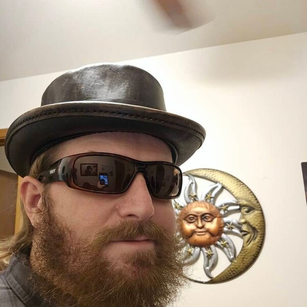 Leather Steampunk Conductor Hat: Hand Stitched Full Grain Cosplay - Etsy