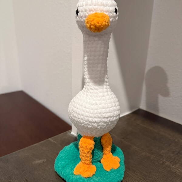 PATTERN ONLY Crochet Desk Goose PDF Pattern, Bonus: Rain Hat and Poncho ...
