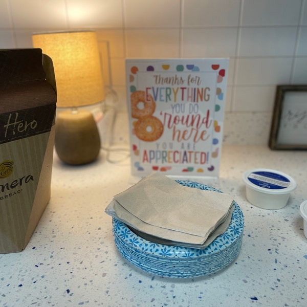 Bagel Appreciation 8x10 Printable Sign Thanks for Everything You Do ...