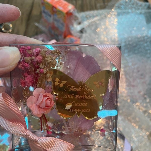 Quinceanera Acrylic Mirror Frame Favors, Mis 15 Rose Gold Photo Gift ...