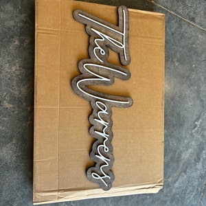Large Last Name Sign Cut Out Last Name Sign Wedding Name - Etsy