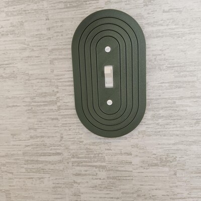 Geometric Wavy Line Light Switch Plate Cover, Decorative Wall Light ...