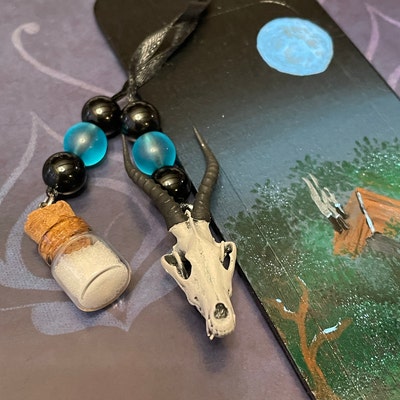 Demon Goat Skull 1:12 Scale Miniature Cranium Size for Occult Diorama ...