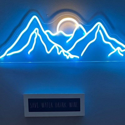 Mountain Neon Sign,mountain Led Sign,mountain Wall Art Neon,led Neon ...