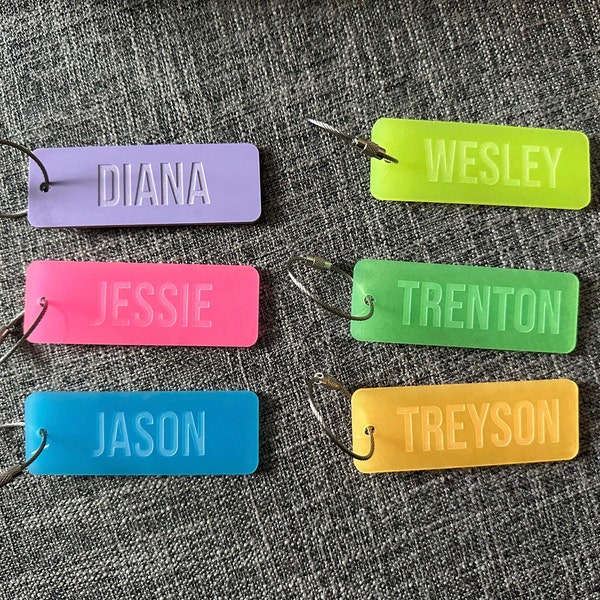 Back Pack Name Tag . Lunch Bag Tag . Luggage Tag . Keychain Name Tag ...