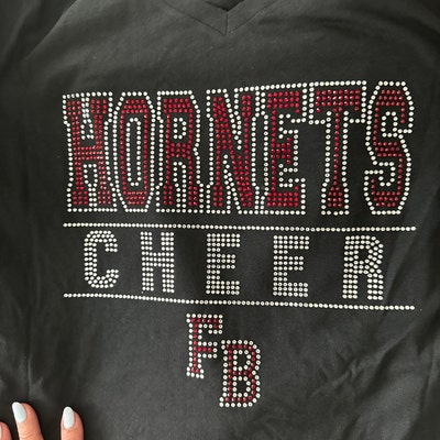 Custom Football Team and Colors RHINESTONE Mega Bling Shirt, Football ...