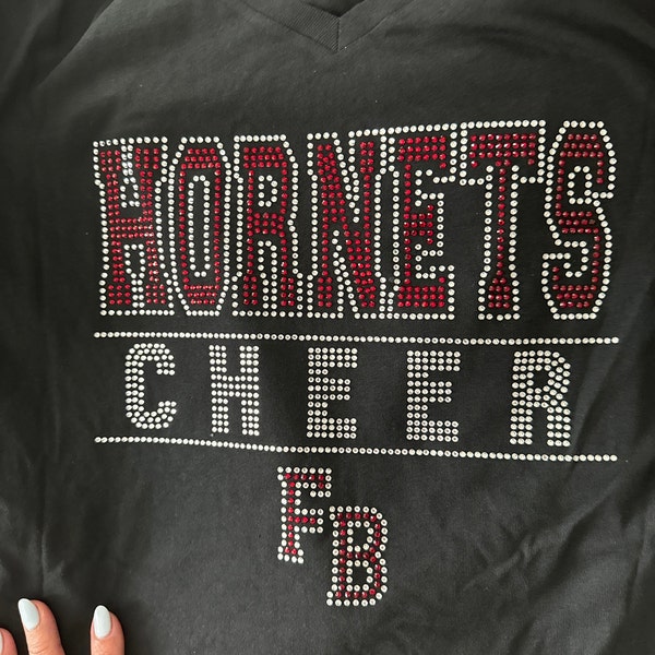 Custom Cheer Mom Rhinestone Megaphone Bling Matching Cheer Team ...