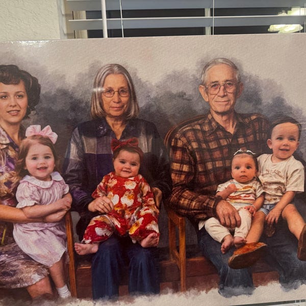 Custom Memorial Drawing, Add Deceased Loved One, Family Portrait ...