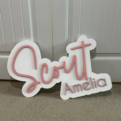 Custom Wood Name Sign Cutout / Name Cut Out / Baby Name Sign / - Etsy