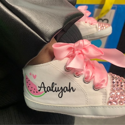 One in a Melon First Birthday, Baby Girl Booties,sweet One Shoes,one in ...