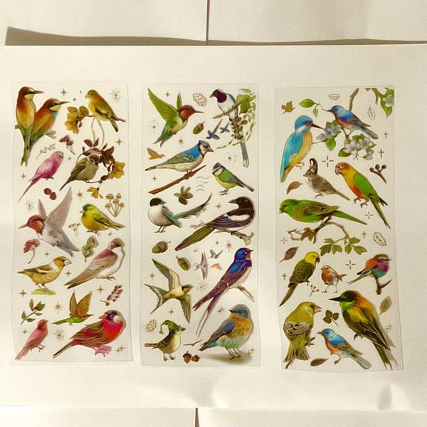 6 Sheets of Various Types of Flower Stickers Pack, Floral Themed ...