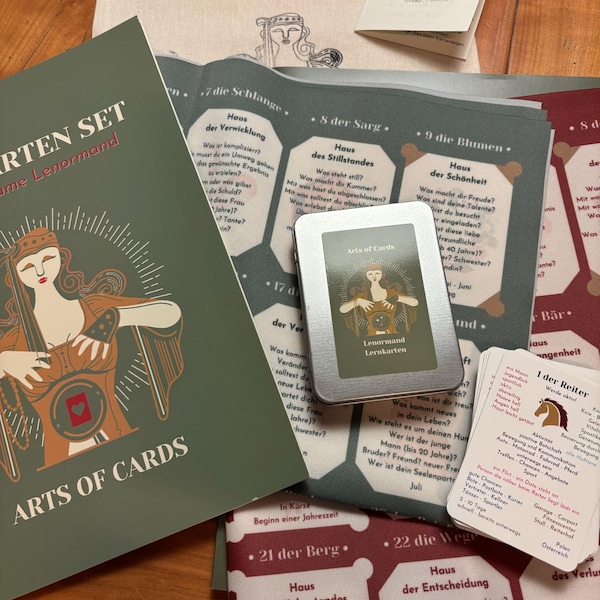 Lenormand Learning Card Set for Beginners and Advanced 8x4+4 Easy to ...