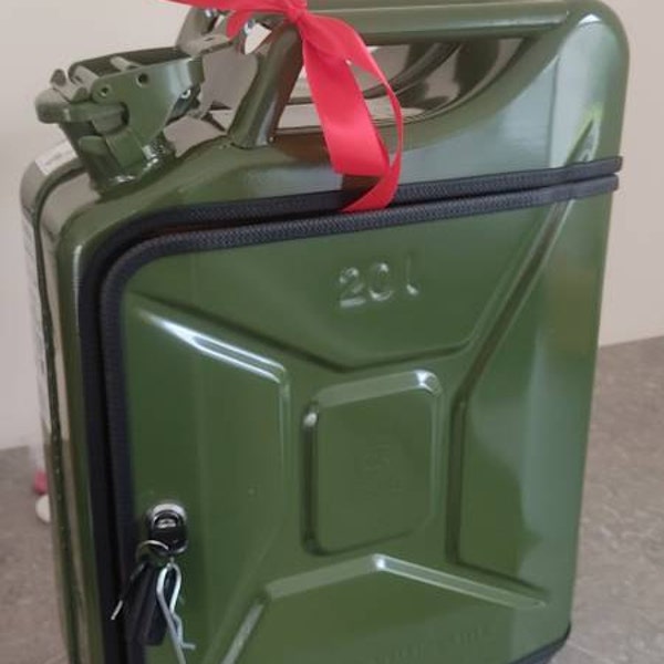 Jerry Can Mini Bar V1 -FREE PERSONALIZED ENGRAVEMENT, 3 Glasses ...