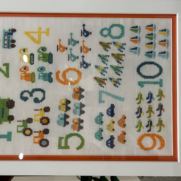 Baby Cross Stitch Pattern Numbers Chart Counted Cross Stitch Nursery ...