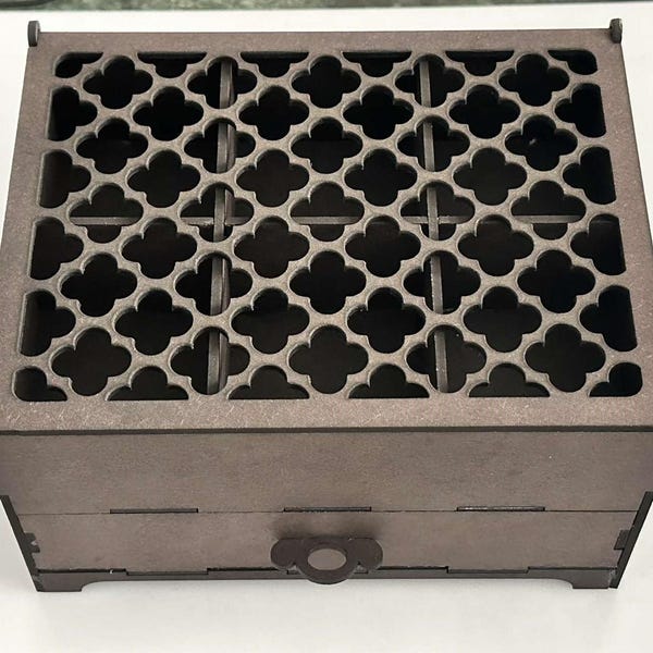 Laser Cut Chest of Drawers Jewelry Box, Wooden Gift Box, Laser Cut ...