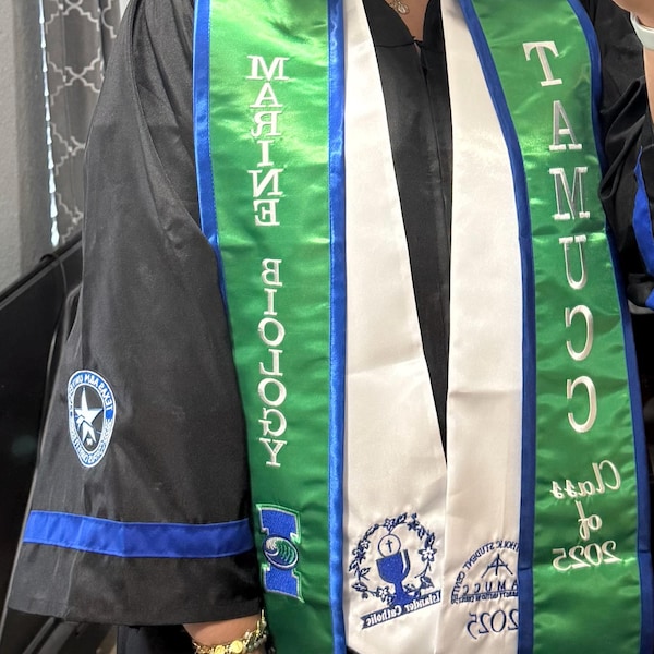 TAMUCC 2026 Custom Embroidered Stole - Etsy