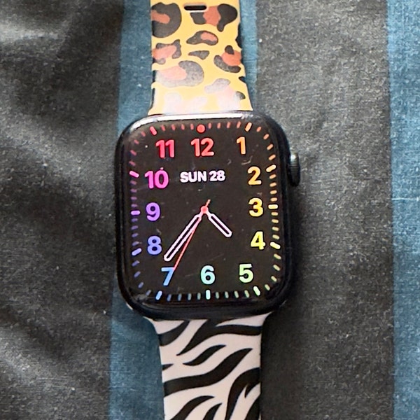 Leopard Print Watch Band Compatible With Apple Watch Series 1-9, 38mm ...