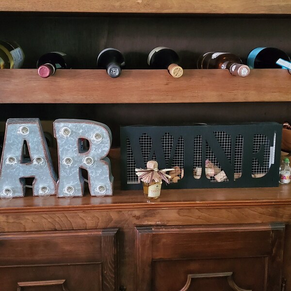 Metal Marquee BAR Plug in Letters 7" Sign Decor - Etsy