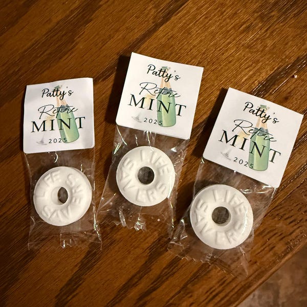 SET OF 60 - Retirement Gifts Retire Mint Life Savers Mints for Women ...