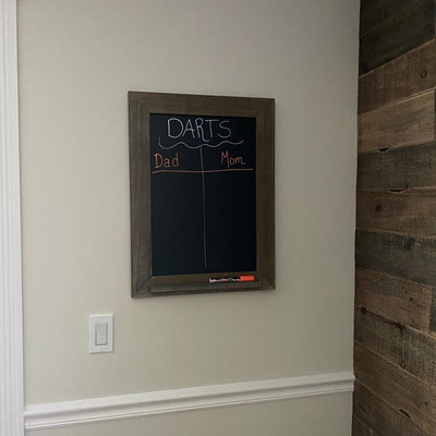 Modern Rustic Farmhouse Chalkboard With Optional Chalk Ledge - Etsy