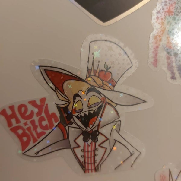 Lucifer Hazbin Hotel Handmade Stickers Die Cut Sparkle Laminate ...