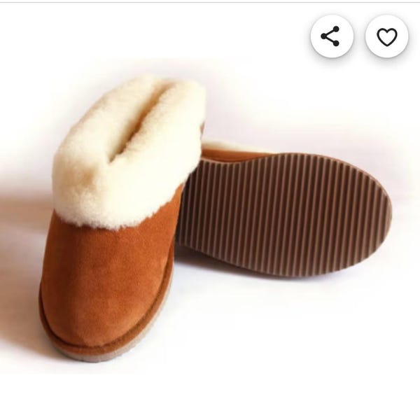 Camel-colored Mixed Slippers in Sheepskin Leather Slipper - Etsy