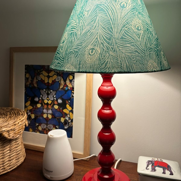 Small Beech Bobbin Lamp, 28cm Tall, 33cm When Wired, Ready to Paint ...