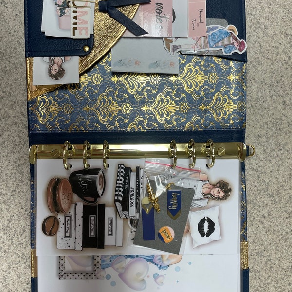 Blue A5 Planner Cover / A5 Planner Binder / Personalized Binder A5 ...