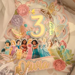 Princess Cake Topper / Princess Topper / Princess Shaker Topper ...