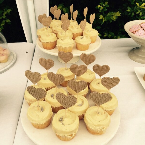 Burlap Fabric Wedding Toothpicks, Rustic Wedding, Bridal Shower, Baby ...