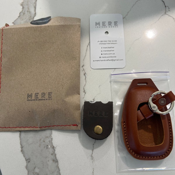 Leather Car Key Fob for Ascent, Outback, Brz, Legacy, Forester ...