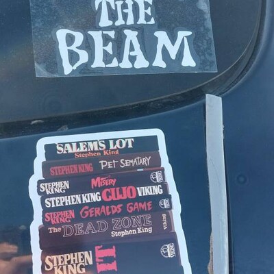 Horror Book Stack Vinyl Sticker Horror Book Stickers Stephen King ...