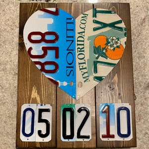 Personalized Any Year Anniversary License Plate Sign Choose Your States ...