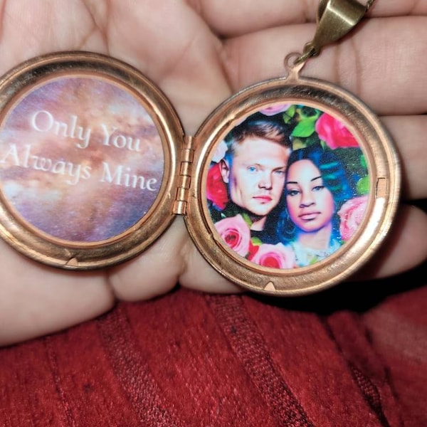 Vintage Locket Moon Necklace • Personalized Gift Jewelry • Celestial ...