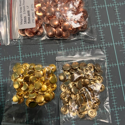 50sets Multi-size/color Metal Snap Fasteners Press Studs Snaps Button ...