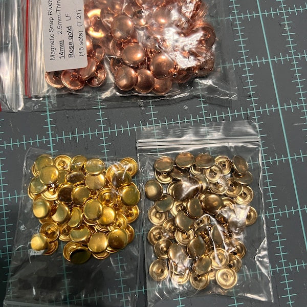 50sets Multi-size/color Metal Snap Fasteners Press Studs Snaps Button ...