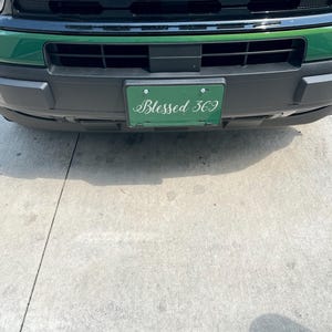 Custom Letter Leaf Crest License Plate Car Tag Diamond Etched Engraved ...