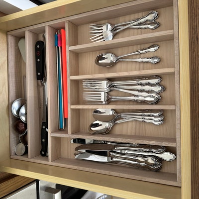 Kitchen Organizer Storage, Kitchen Drawer Insert, Custom Drawer Divider ...