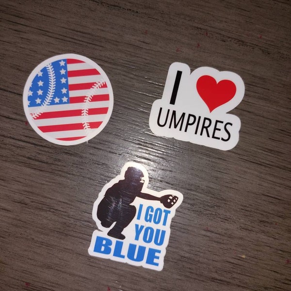 I Love Umpires Sticker, Catcher's Mask, Helmet Sticker, Umpire Sticker ...